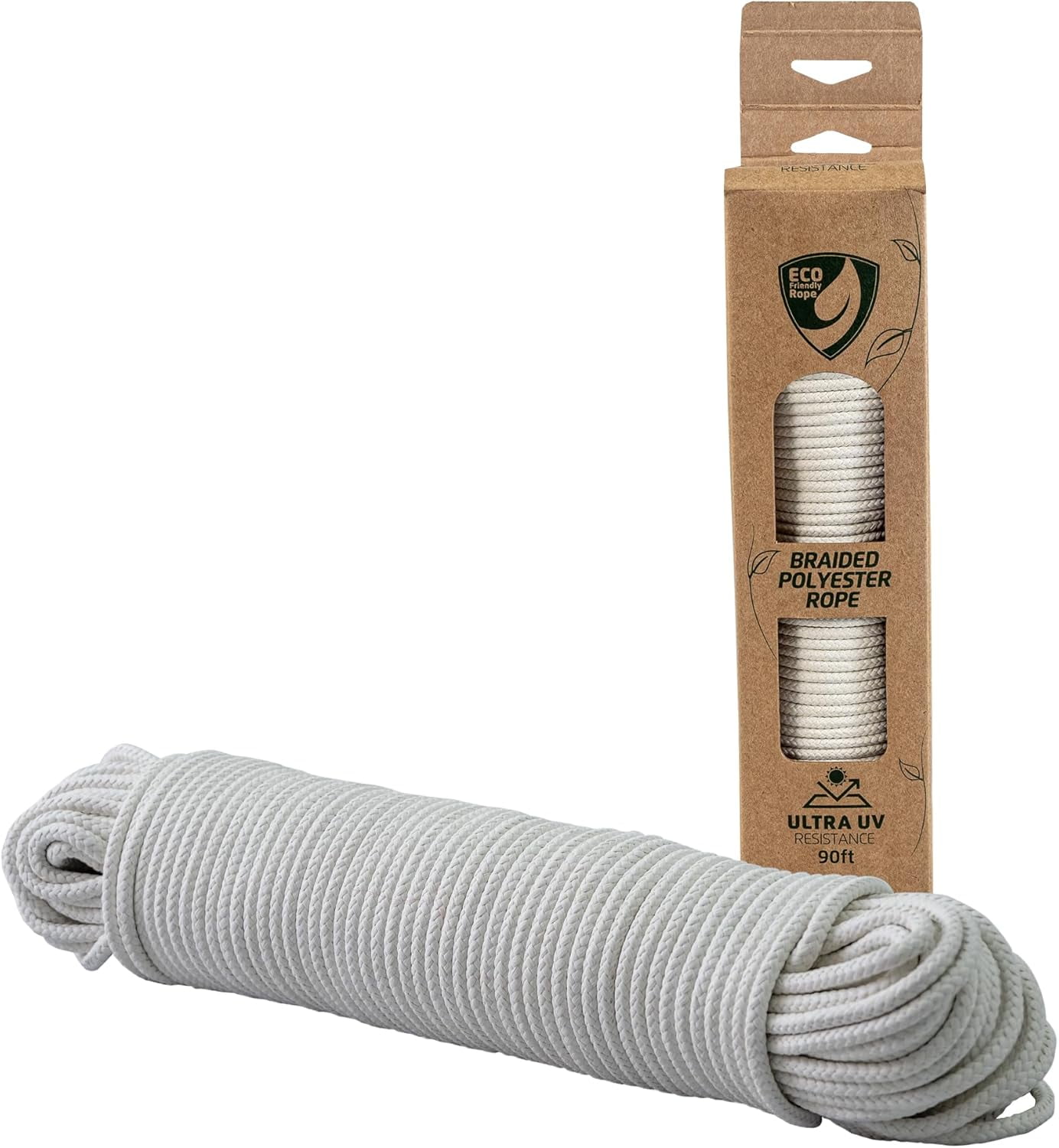 CERPXFF-90ft Eco-Friendly Braided Rope - Multipurpose Resistant Flag ...