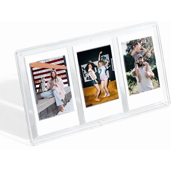 CERPXFF-A Transparent Triple Photo Frame for three INSTAX mini photos ...