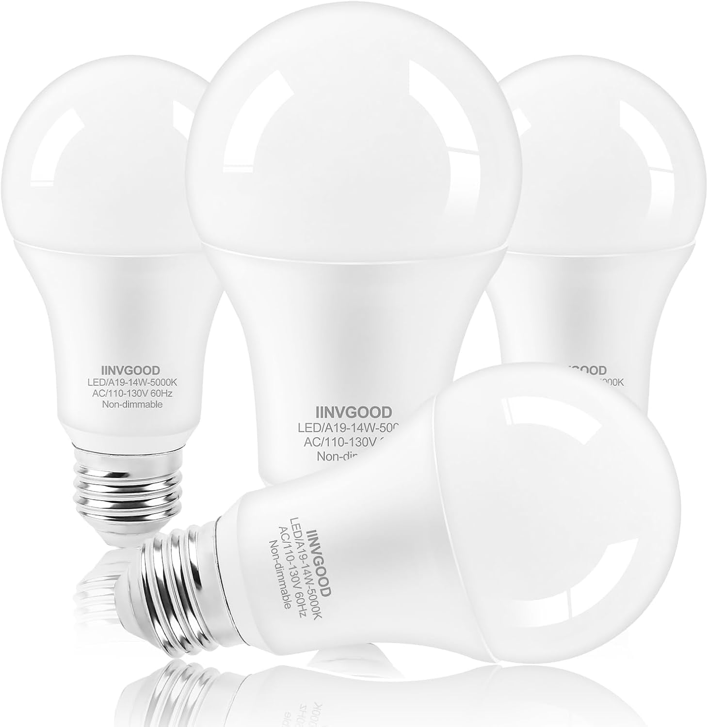 CERPXFF-A19 LED Light Bulbs 100W-125W Equivalent, 14W 1500LM Super ...