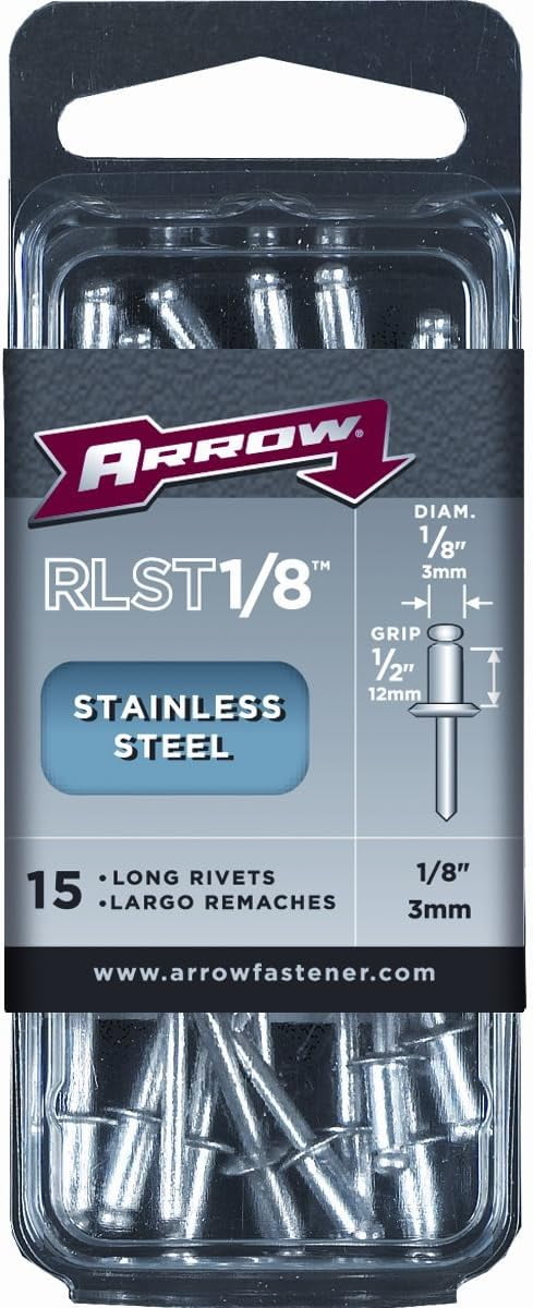 CERPXFF-Arrow RLST1/8 Long Stainless Steel 1/8-Inch Pop Rivets For ...