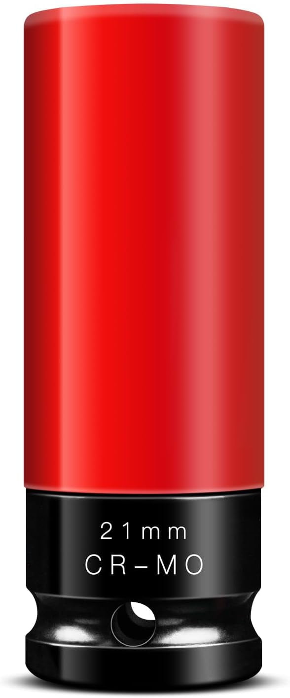 CERPXFF-BOEN 21mm 1/2" Drive Wheel Protector Impact Socket, Non-Marring ...