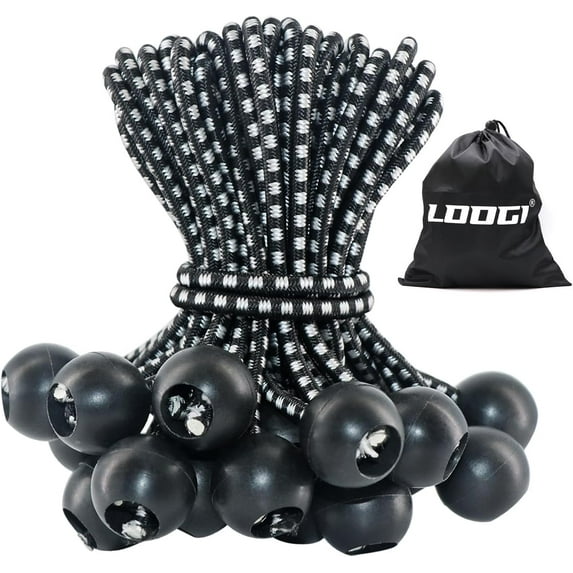 CERPXFF-Ball Bungee Cords, Tie Down Cords Elastic String UV Resistant ...