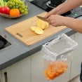 CERPXFF-Bamboo Cutting Boards with Foldable Plastic Hanging Trash Bag ...