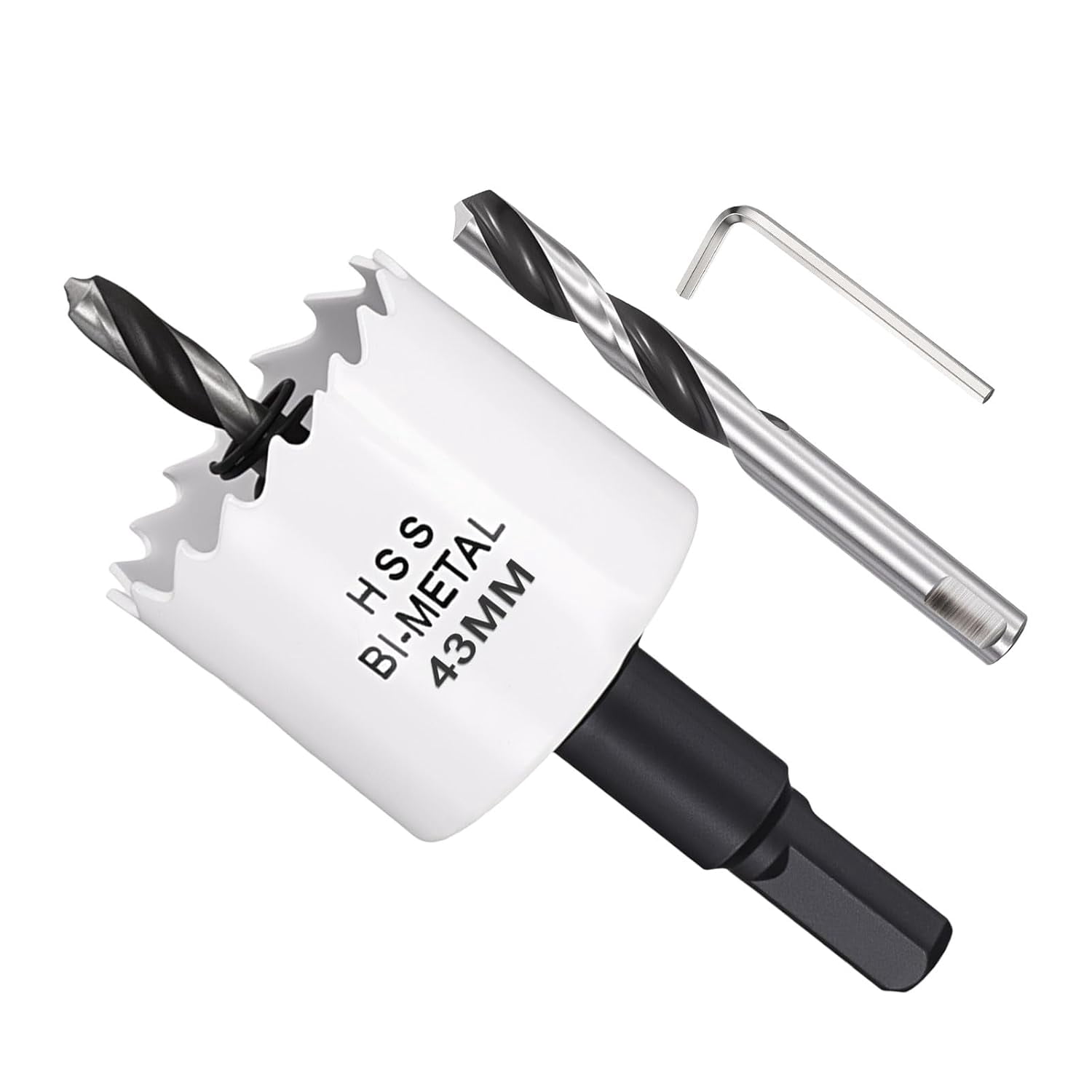 CERPXFF-Bi-Metal Hole Saw 1-11/16", M42 HSS Circular Head 43mm Hole ...