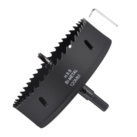 CERPXFF-Bi-Metal Hole Saw 4-3/4", M42 HSS Circular Head 120mm Hole ...