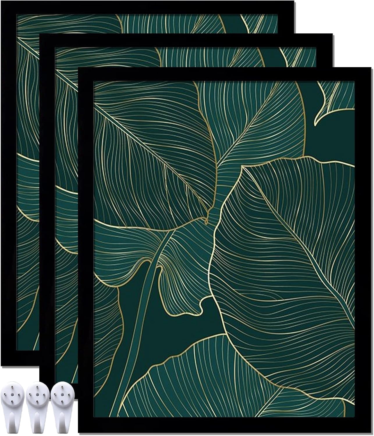 CERPXFF-Black Picture Frame Set of 3, 12x15 Picture Frame for Photo ...