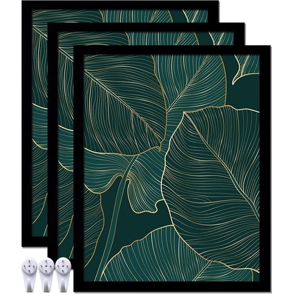 CERPXFF-Black Picture Frame Set of 3, 12x15 Picture Frame for Photo ...