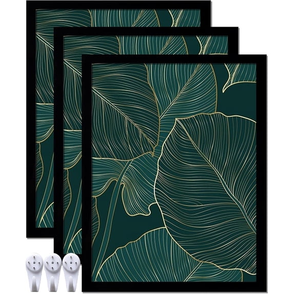 CERPXFF-Black Picture Frame Set of 3, 8.5x11 Picture Frame for Photo ...