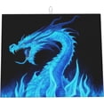 CERPXFF-Blue Flame Dragon Dish Drying Mat For Kitchen Counter Dry Mats ...