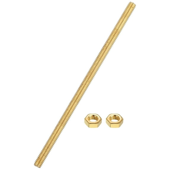CERPXFF-Brass Fully Threaded Rod, M6x1mm Pitch Right Hand Threads Studs ...