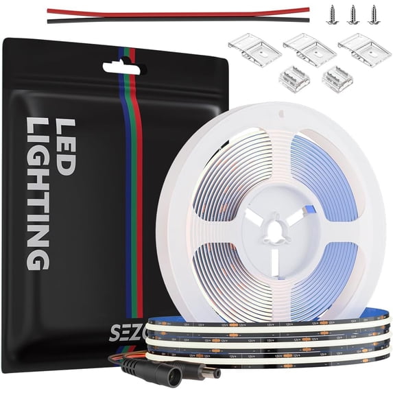 CERPXFF-COB LED Strip Light Natural White 4000K 16.4ft 480LEDs/M CRI90 ...