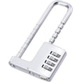 CERPXFF-Cabinet Combination Lock, 4 Digit Password Padlock Adjustable Long Shackle Lock ...