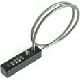 CERPXFF-Cable Locks with Combination, 23-3/5 Inch Length Steel Cable Rope 4-Digit Combination ...