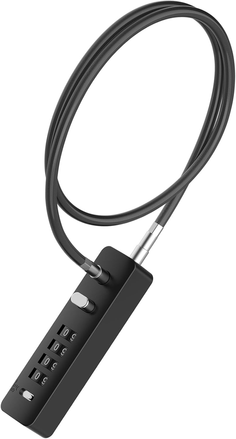 CERPXFF-Cable Locks with Combination, 23.6" Bicycle Cable Rope Lock, Resettable Combination Lock ...