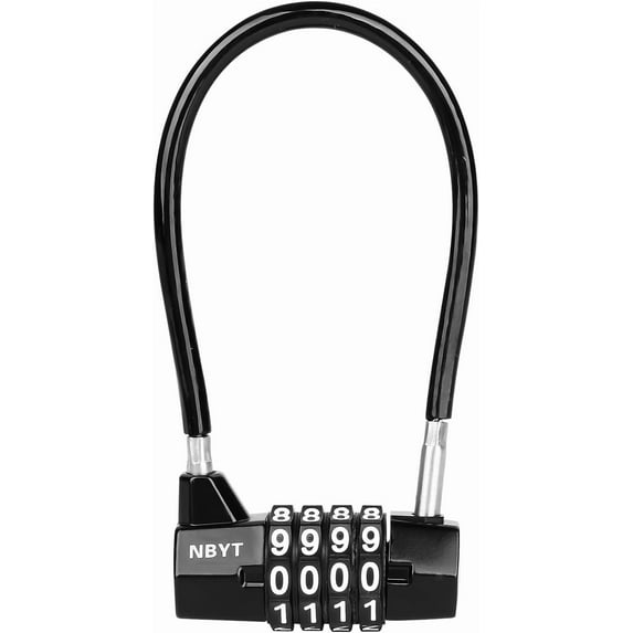 CERPXFF-Cable Locks with Combination,Steel Cable Rope Wire 4-Digit ...