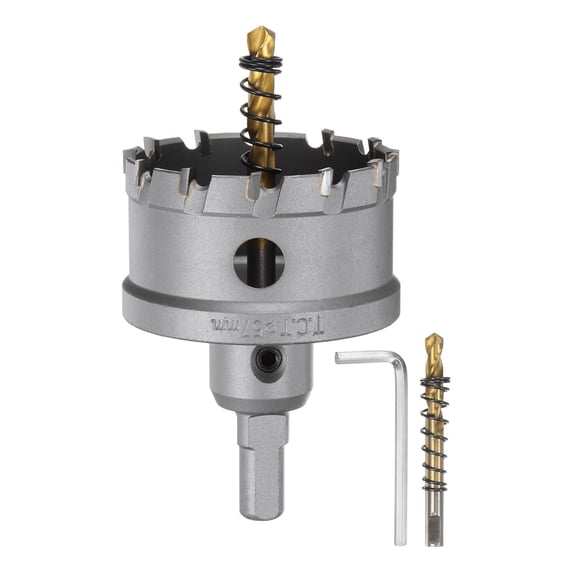 CERPXFF-Carbide Hole Saw Kit 57mm (2-1/4") Metal Hole Cutter Set with ...