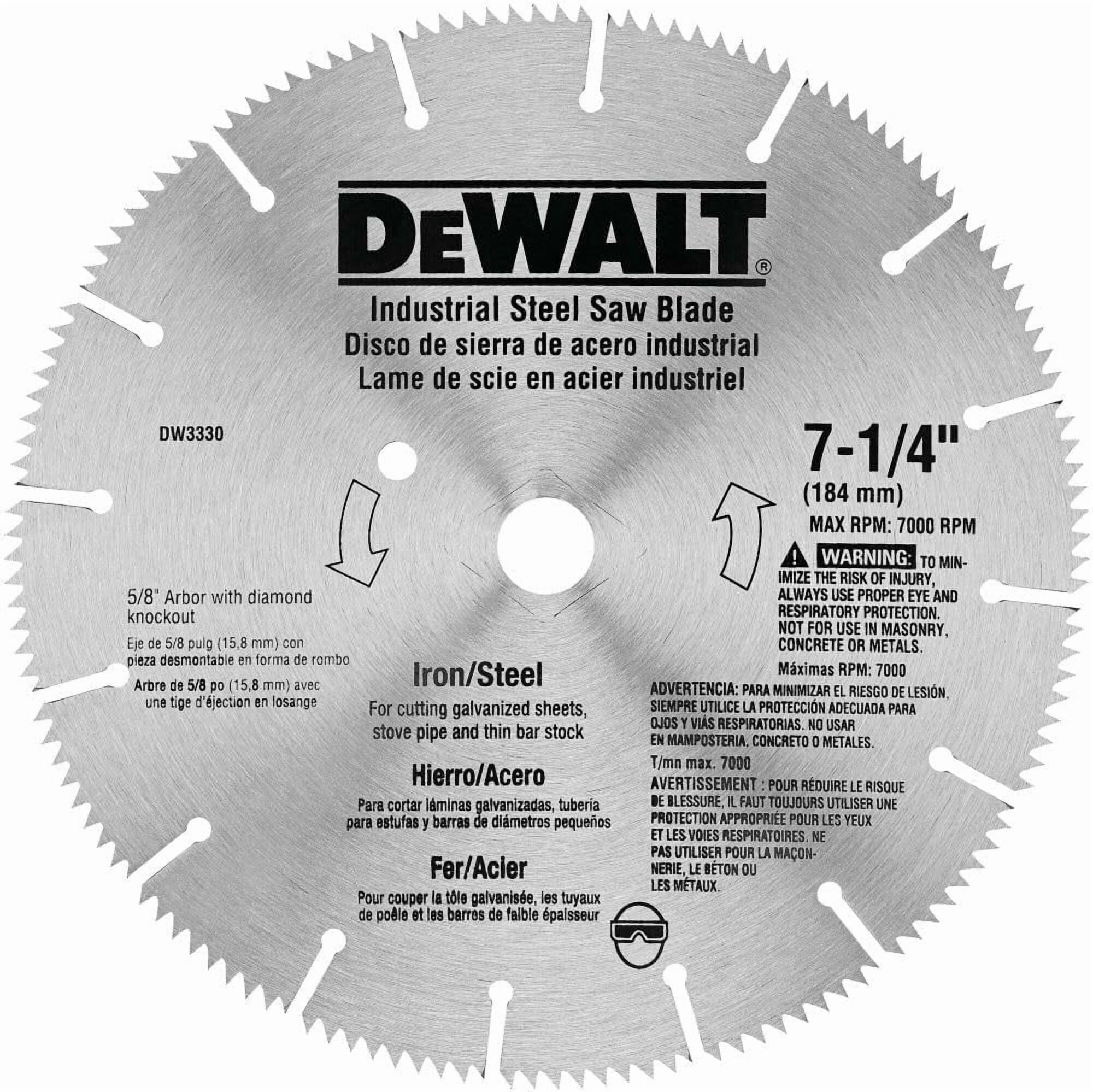 CERPXFF-Circular Saw Blade, 7 1/4 Inch, 16 Tooth, Metal Cutting (DW3330 ...