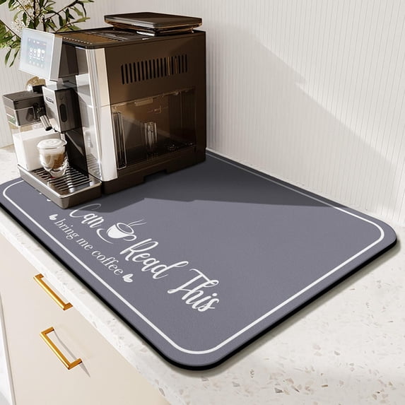 CERPXFF-Coffee Bar Mat for Countertops 19inx12in,Absorbent Hide Stain ...