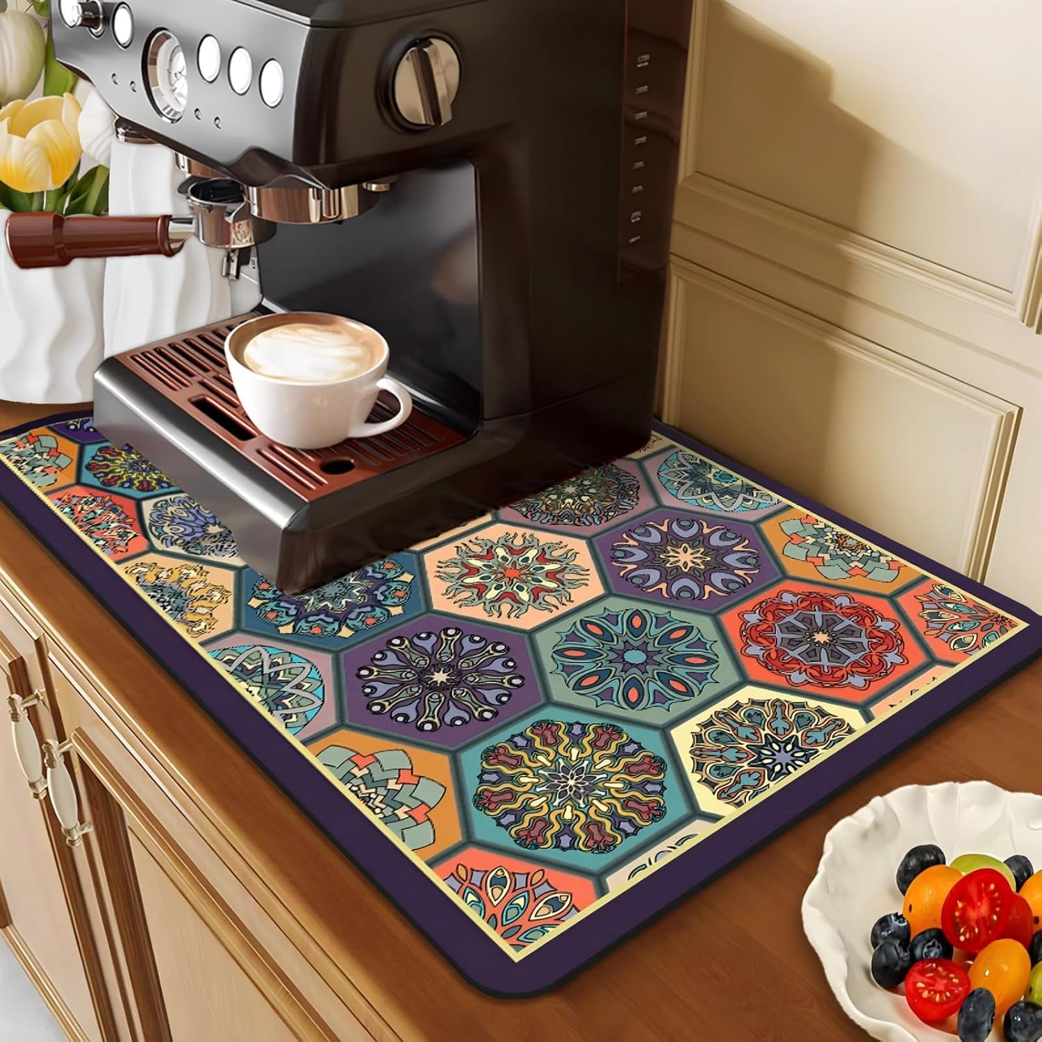 CERPXFF-Coffee Mat, 16 x 24 inch Coffee Maker Mat for Countertops ...