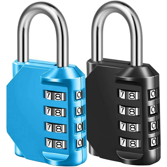 CERPXFF-Combination Lock, 4 Digit Combination Padlock for School Gym ...