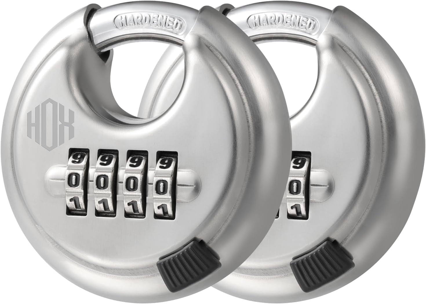 CERPXFF-Combination Lock, 4 Digit Disc Padlock with 3/8 Inch Hardened ...