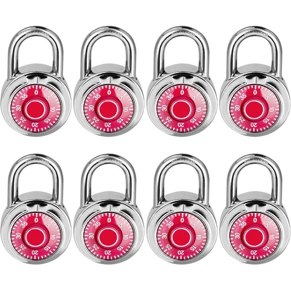 CERPXFF-Combination Lock, Standard Dial Combination Lock, Pack of 8 ...