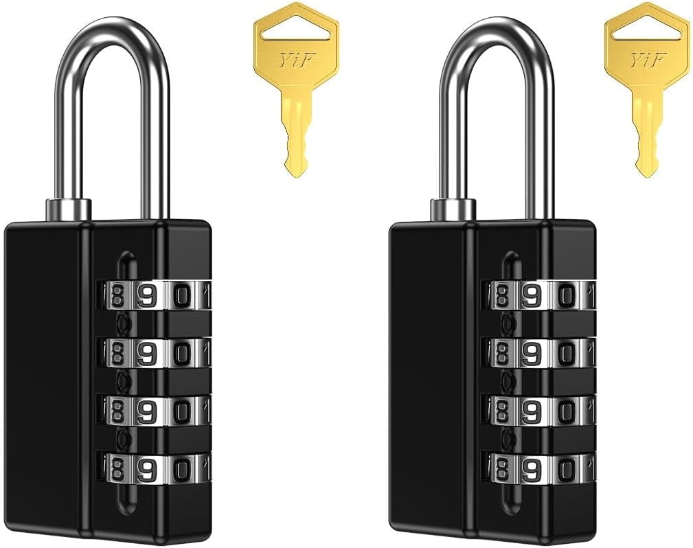 CERPXFF-Combination Padlock with Key, 2 Pack Combination Lock for ...