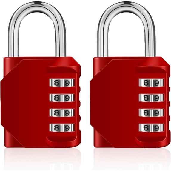 CERPXFF-Combination Padlocks, 4 Digit Number Code for Gym, School ...