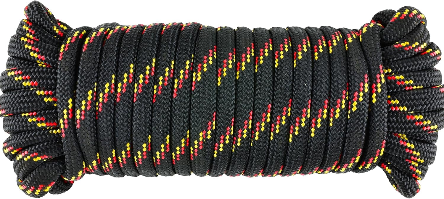 CERPXFF-Diamond Braid Nylon Rope, 3/8 in X 50 Foot, UV Resistant, High ...