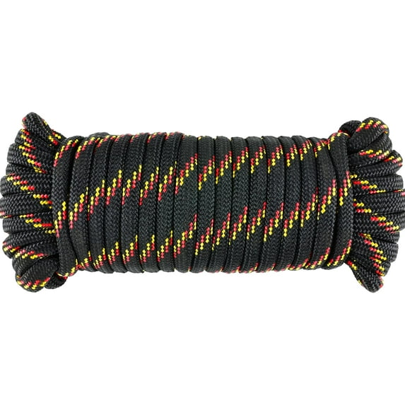 CERPXFF-Diamond Braid Nylon Rope, 3/8 in X 50 Foot, UV Resistant, High ...