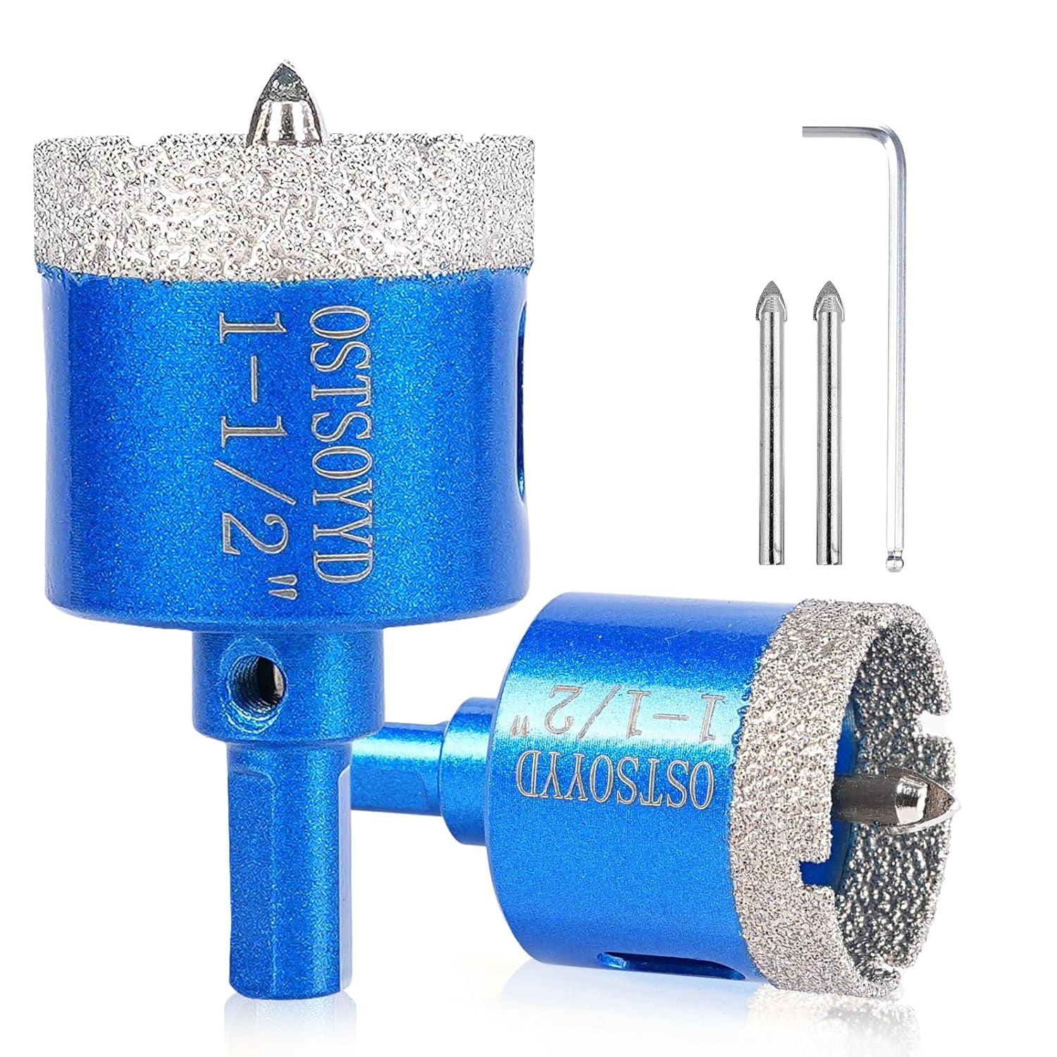 CERPXFF-Diamond Tipped Hole Saw Set, 2 Piece 1-1/2" Diamond Hole Saw ...