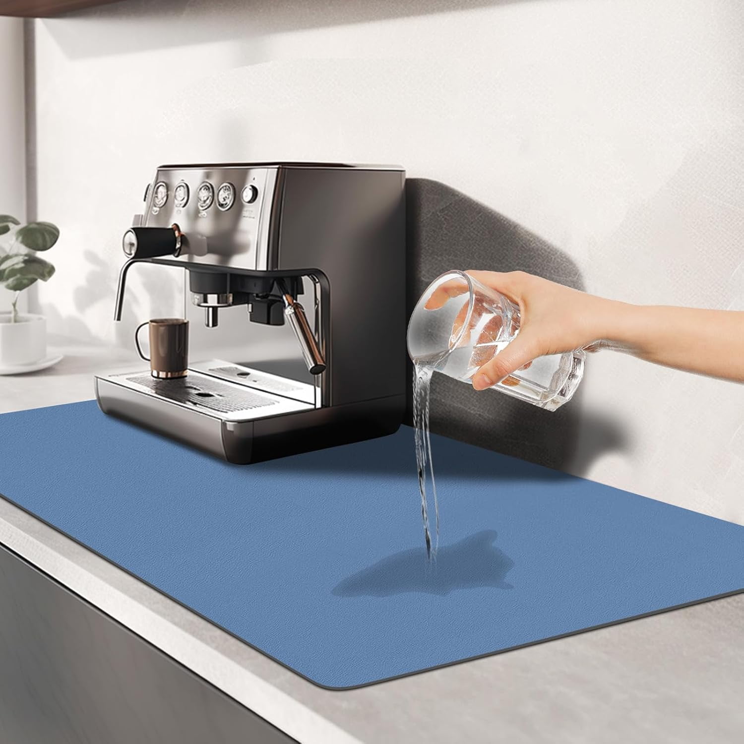 CERPXFF-Dish Drying Mat & Coffee Mat for Kitchen Counter, Absorbent ...