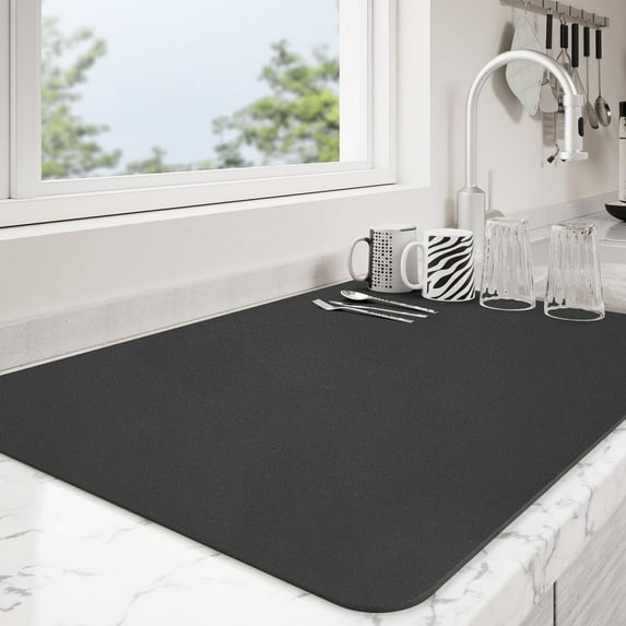 CERPXFF-Dish Drying Mat for Kitchen Counter | Coffee Bar Mat for ...