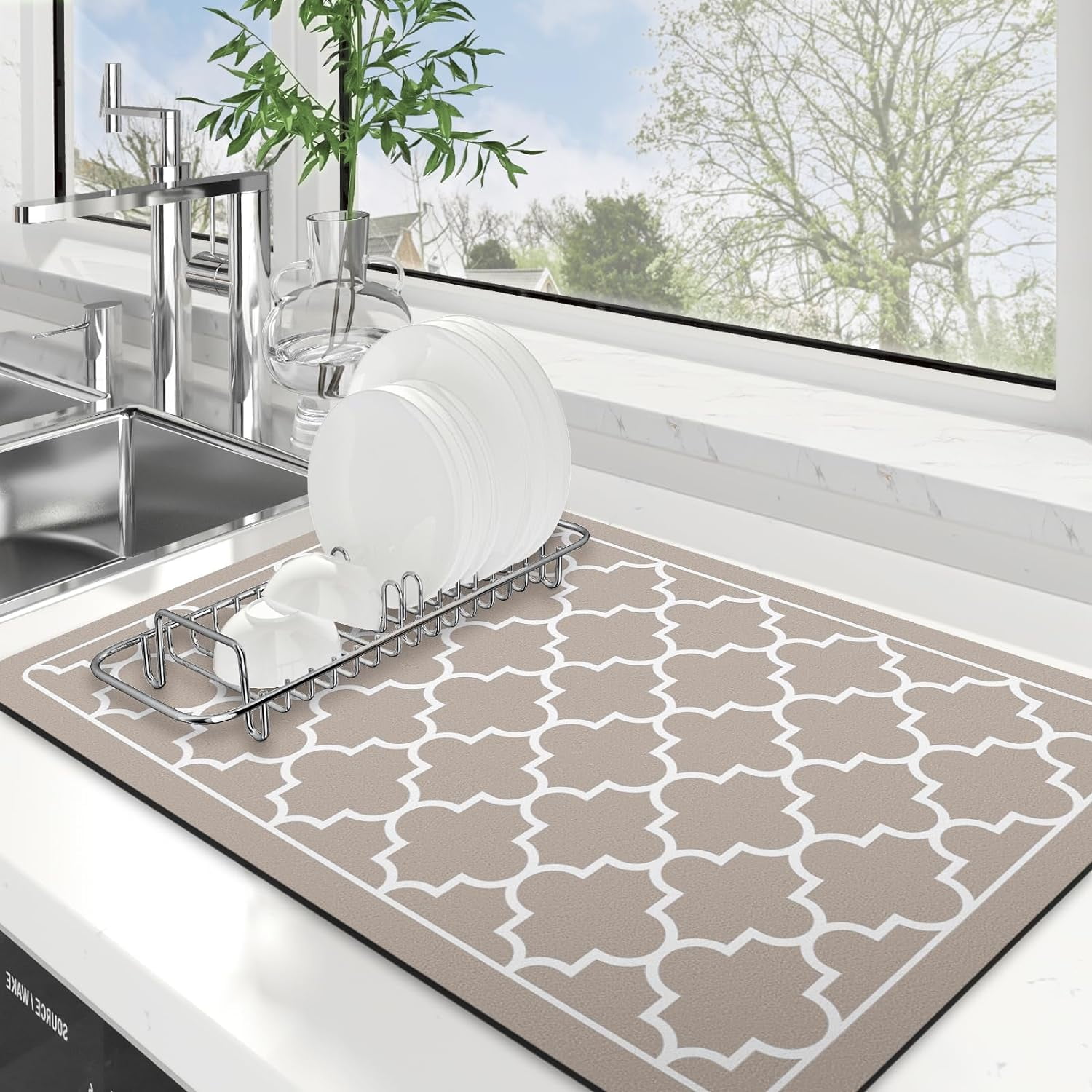 CERPXFF-Dish Drying Mat Super Absorbent Drying Mat Large Dish Drying ...