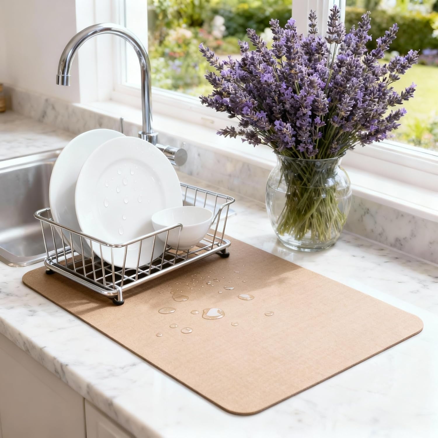 CERPXFF-Dish Drying Mat Super Absorbent \u2013 16" x 18" Coffee Mat for ...