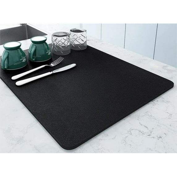 CERPXFF-Dish drying mat for kitchen counter, Nonslip, Quick dry mat ...
