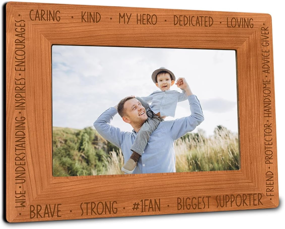 CERPXFF-Father's Day Wooden Photo Frame with Support - Caring Kind My ...