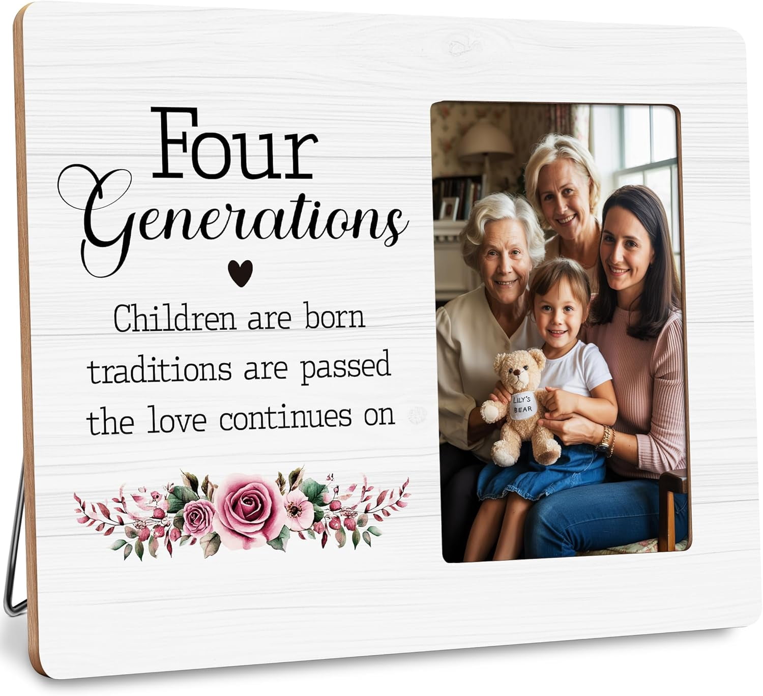 CERPXFF-Four Generations Family Picture Frame, Gifts for Great Grandma ...