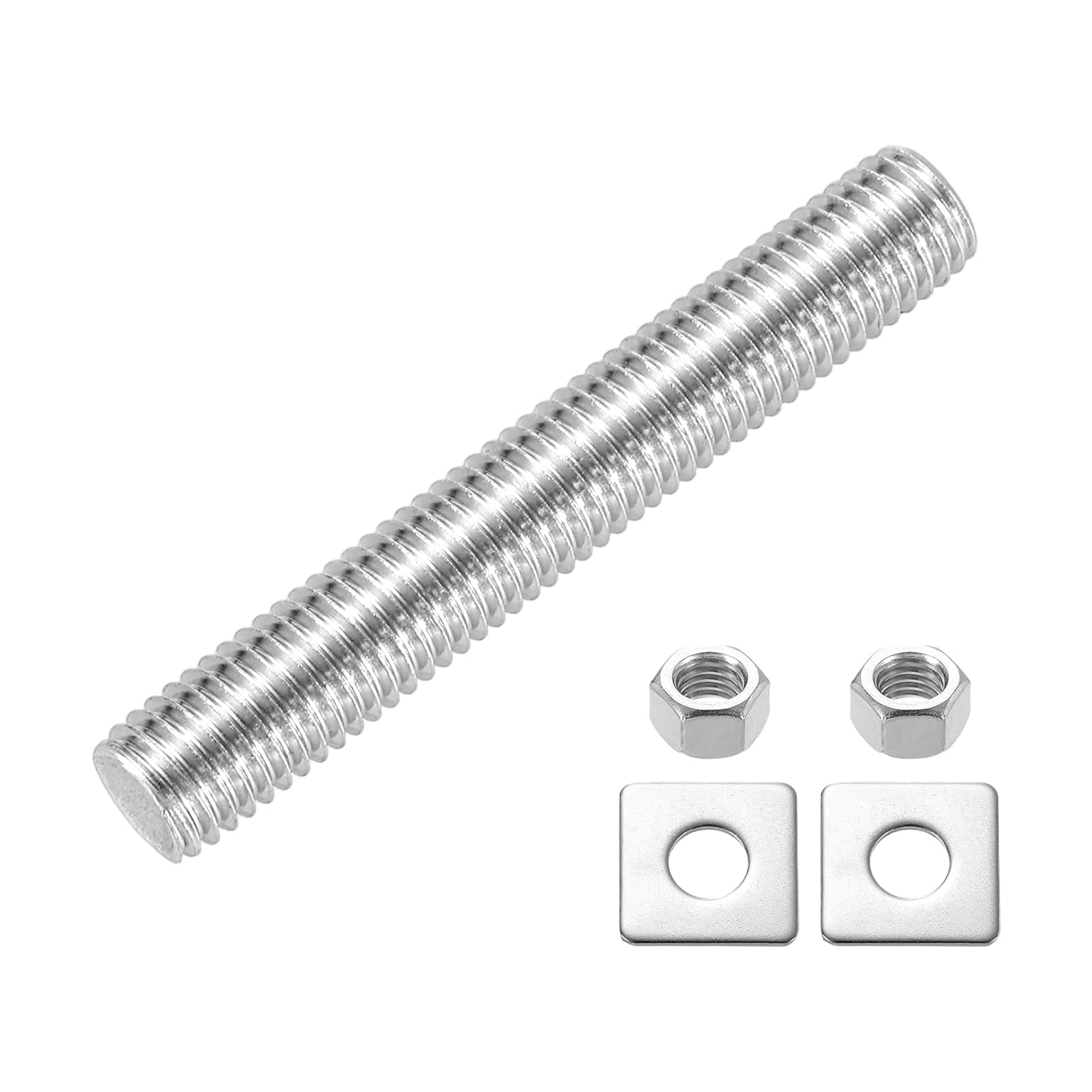 CERPXFF-Fully Threaded Rod, M12 x 80mm 304 Stainless Steel Fully ...