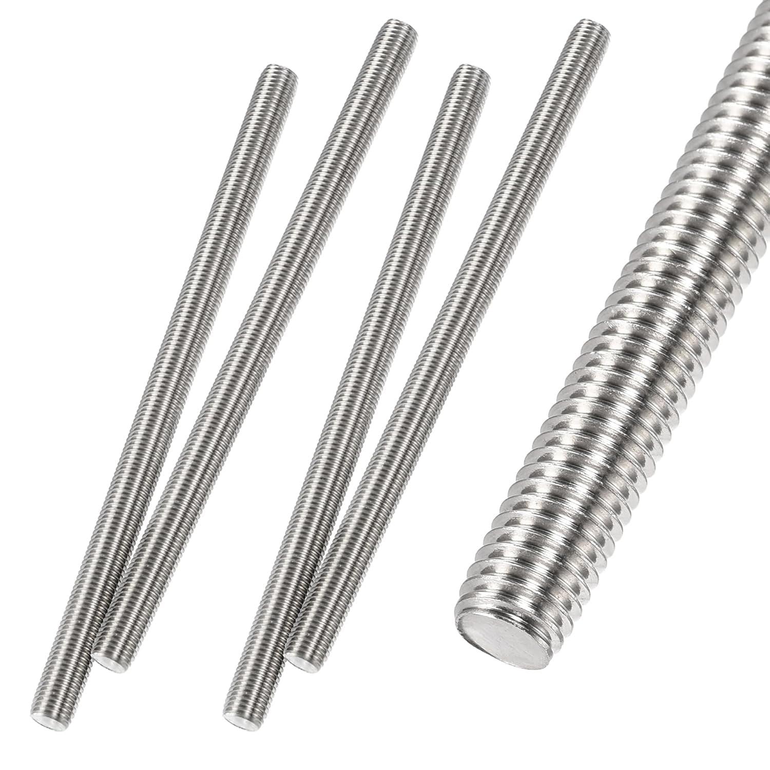 CERPXFF-Fully Threaded Rod M8 x 350mm 1.25mm Thread Pitch, 4 Pack 304 ...
