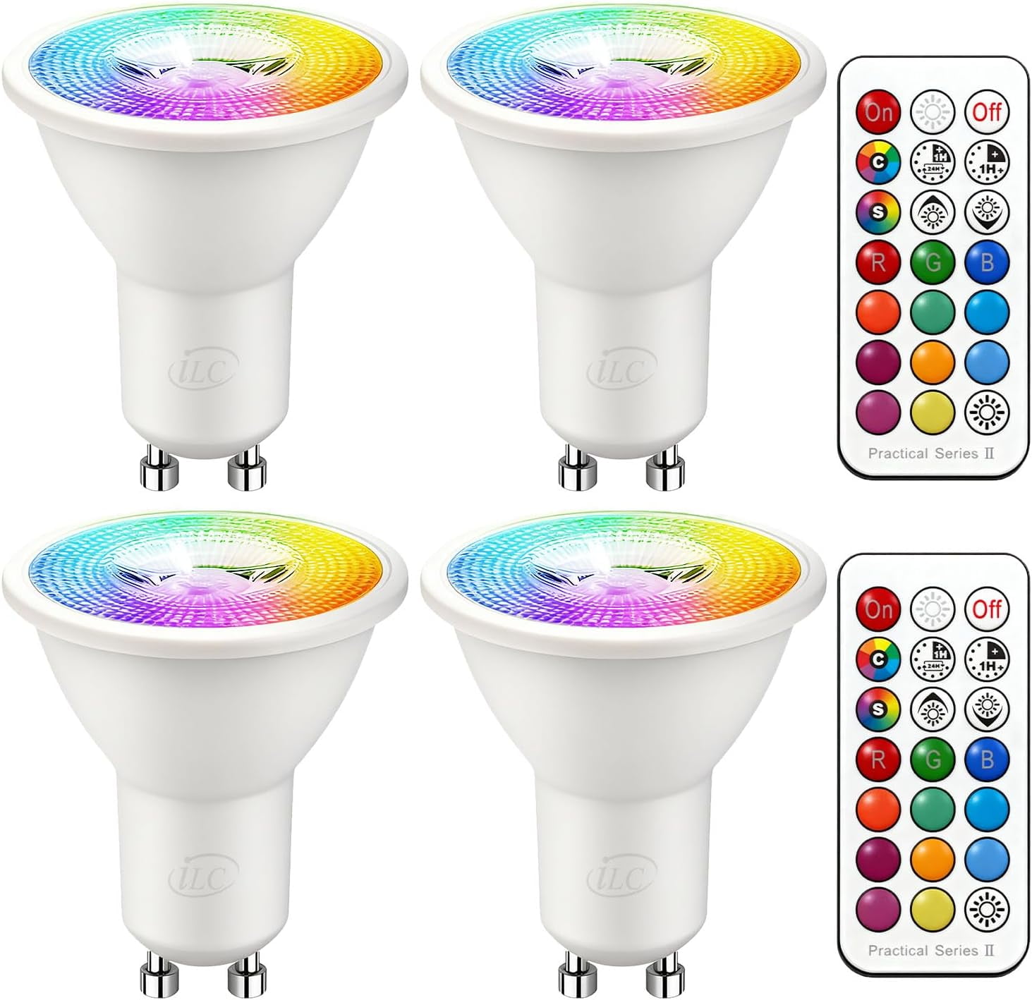 CERPXFF-GU10 LED Light Bulb, 40 Watt Equivalent Color Changing 12 ...