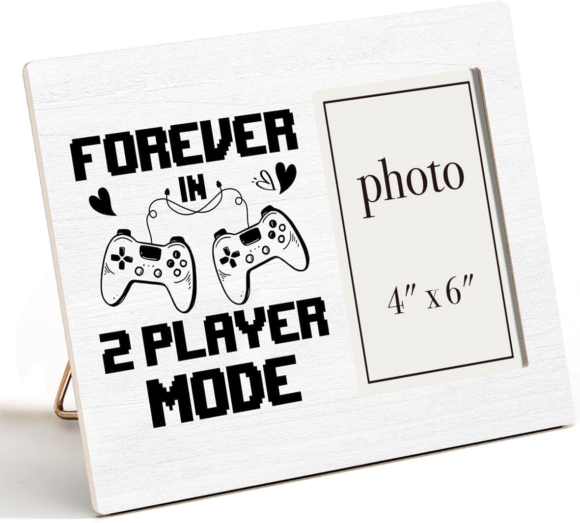 CERPXFF-Gaming Couple Gifts Wood Picture Frame, Forever in 2 Player ...