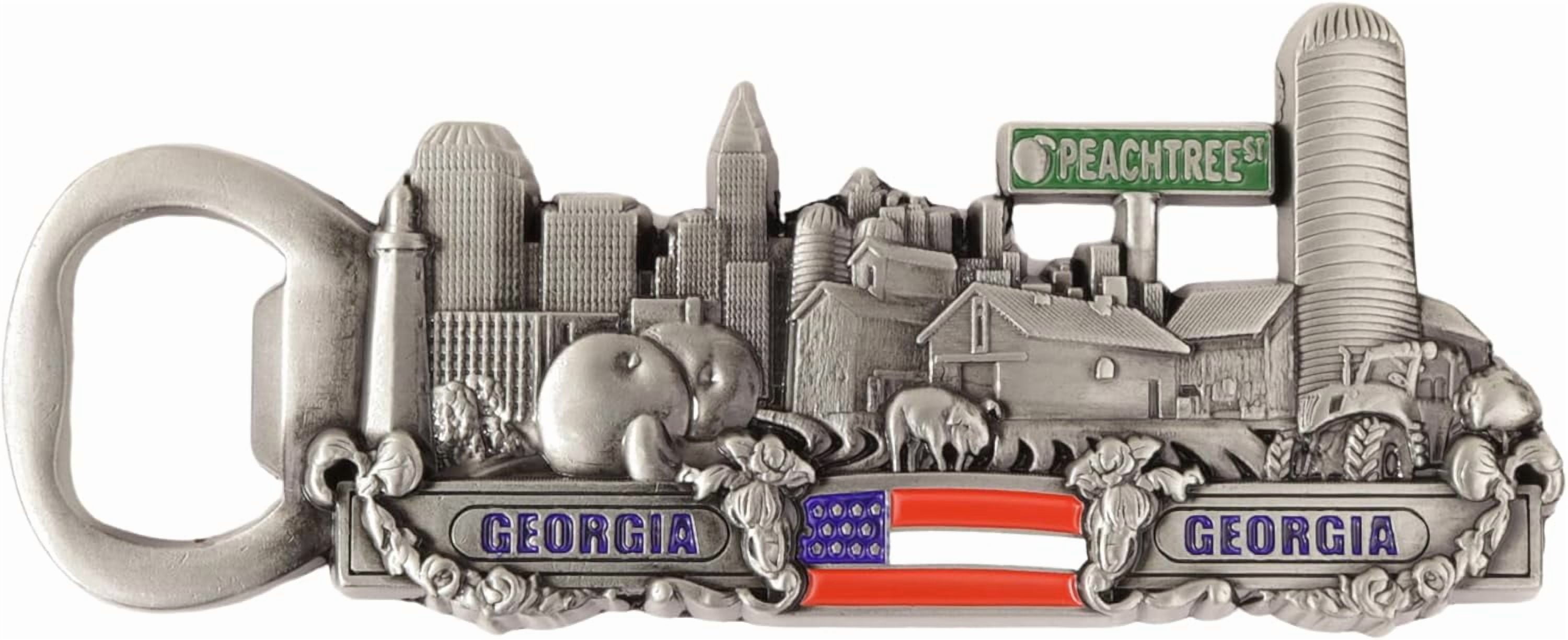 CERPXFF-Georgia Landmarks Bottle Opener Magnet - Metal, 4.75 x 2 Inches ...