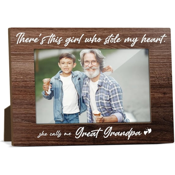 CERPXFF-Great Grandpa Gifts Wooden Photo Display Gift for Fathers Day ...