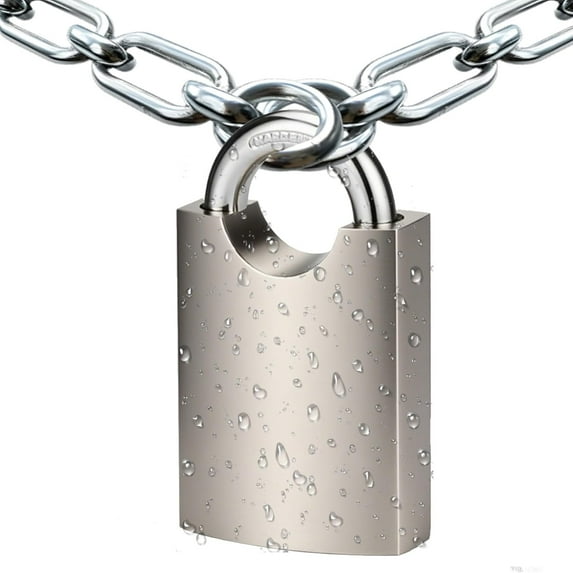 CERPXFF-Handmade Stainless Steel Heavy Duty Padlock with 4 Key ...