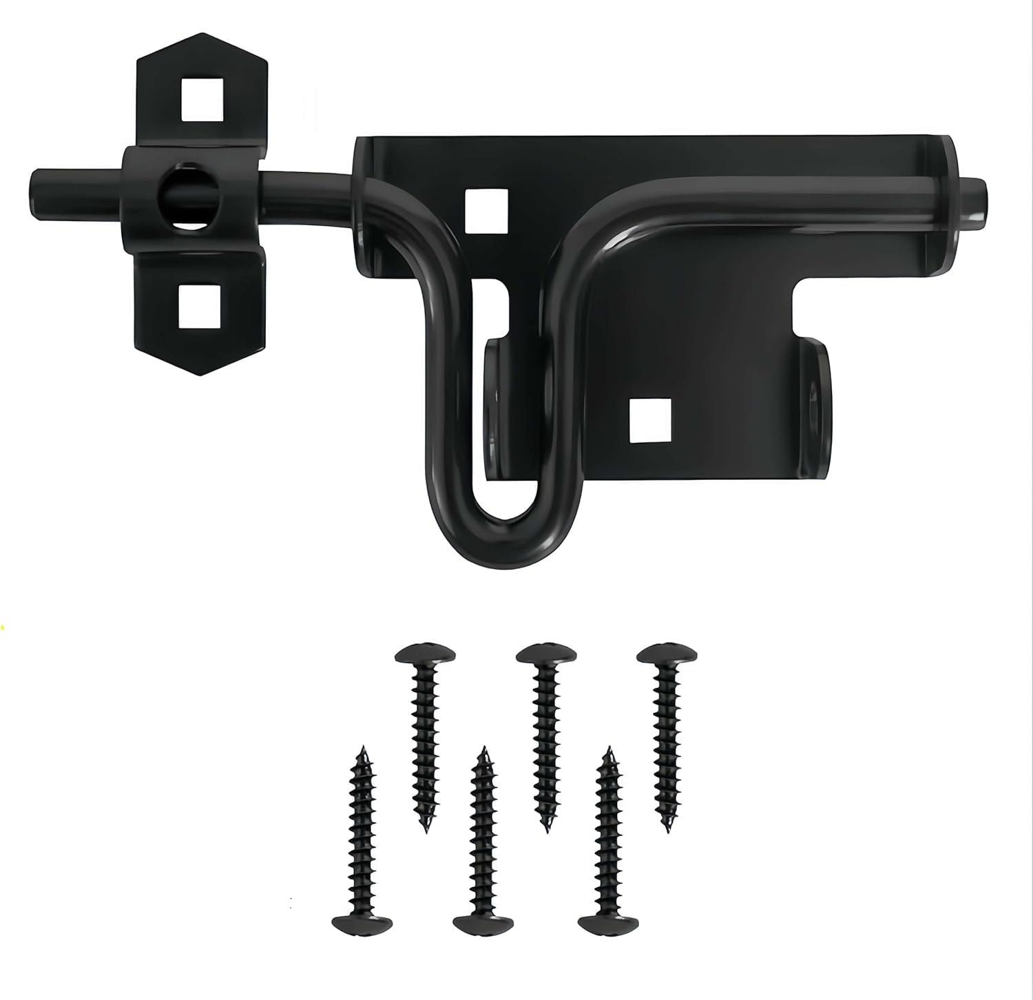 CERPXFF-Heavy Duty Black Barrel Bolt Locking Sliding Bolt Latch Padlock ...