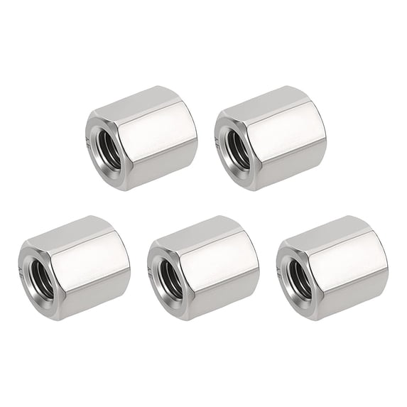CERPXFF-Hex Coupling Nuts, M10 x 1.5-Pitch 20mm/0.79" Length Metric ...