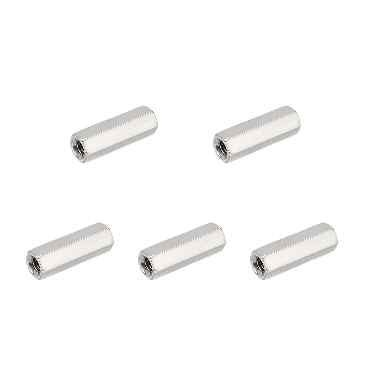 CERPXFF-Hex Coupling Nuts, M5 x 0.8-Pitch 30mm/1.18" Length Metric ...