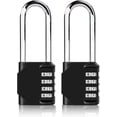 CERPXFF-High Security 2 Pack Black Gym Locker Lock, Combination Padlock ...