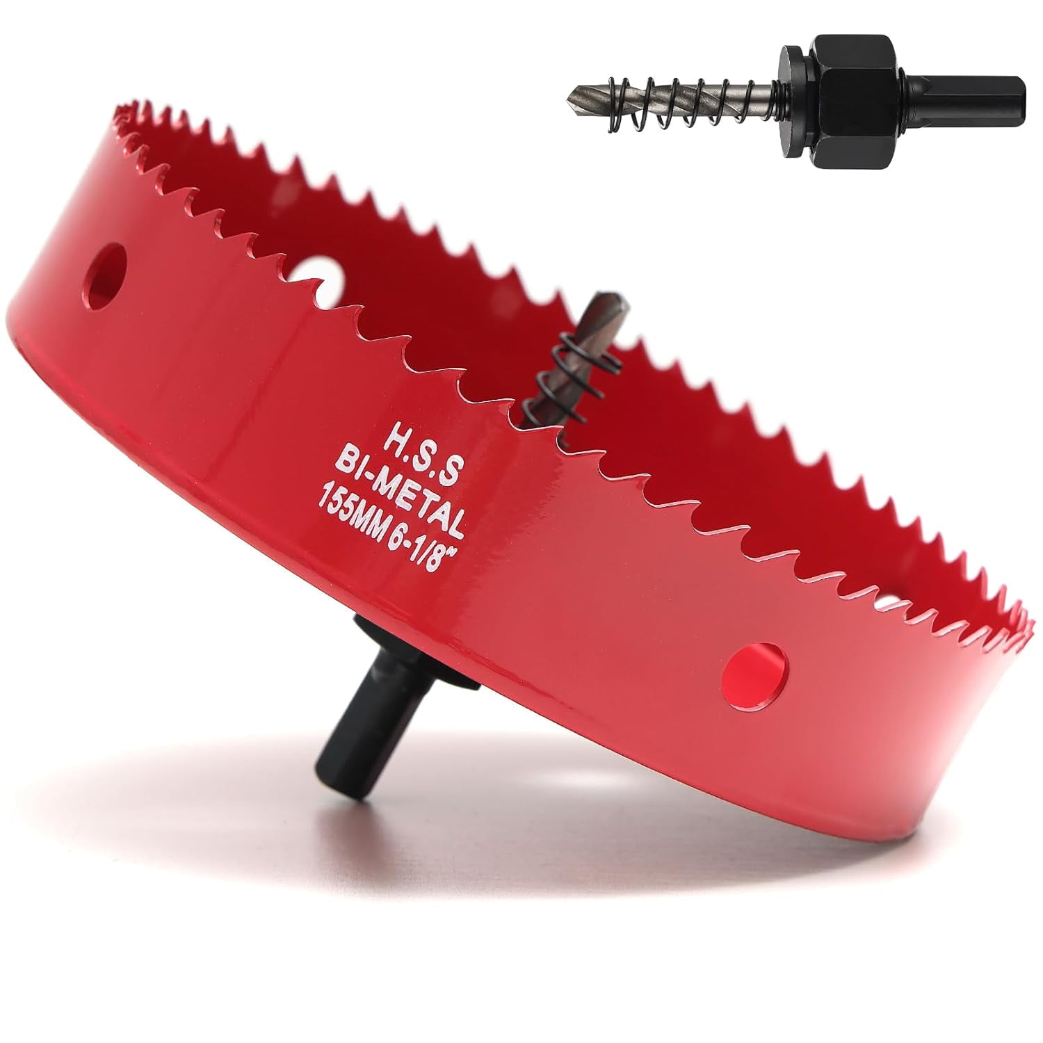 CERPXFF-Hole Saw 6 1/8 Inch, 30 mm Cutting Depth HSS Bi-Metal Hole Saw ...